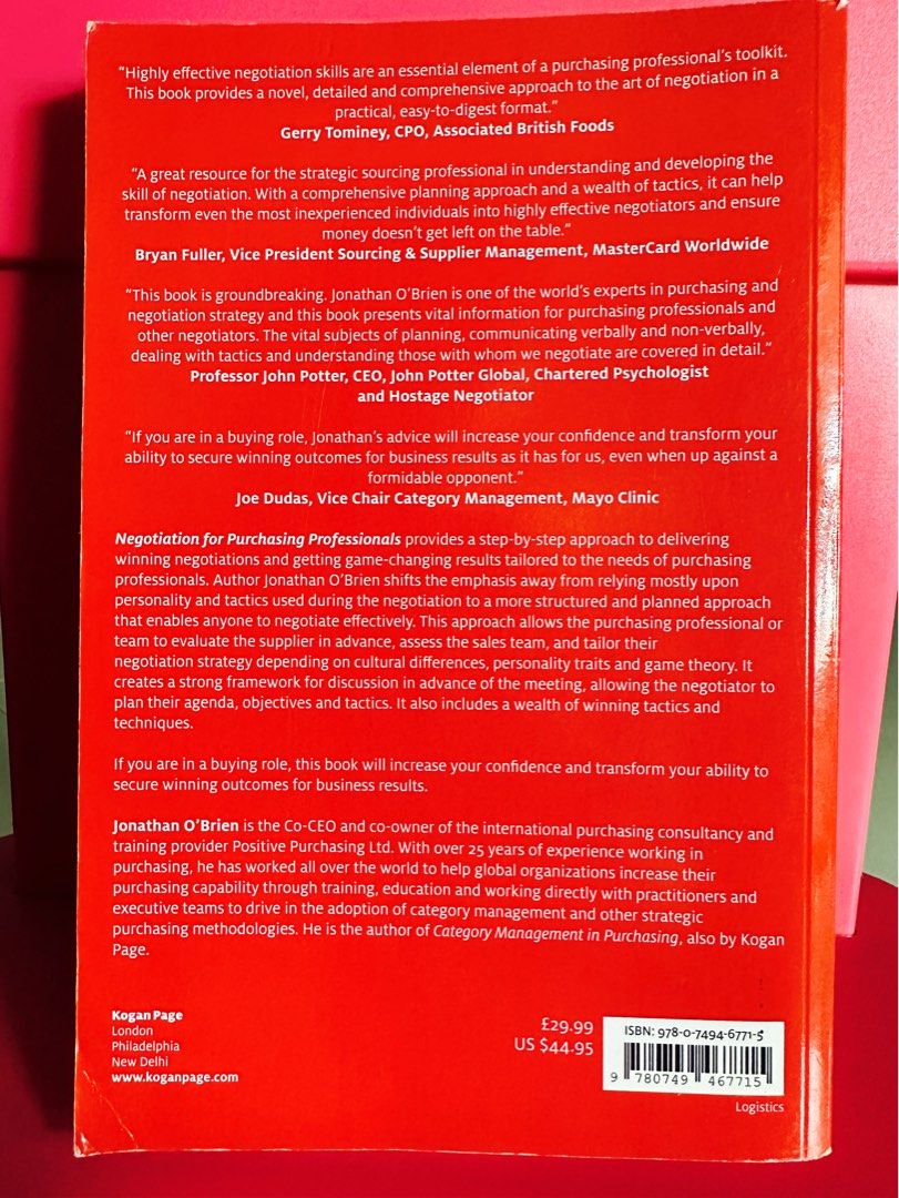 Negotiation for Purchasing Professionals, Hobbies & Toys, Books ...