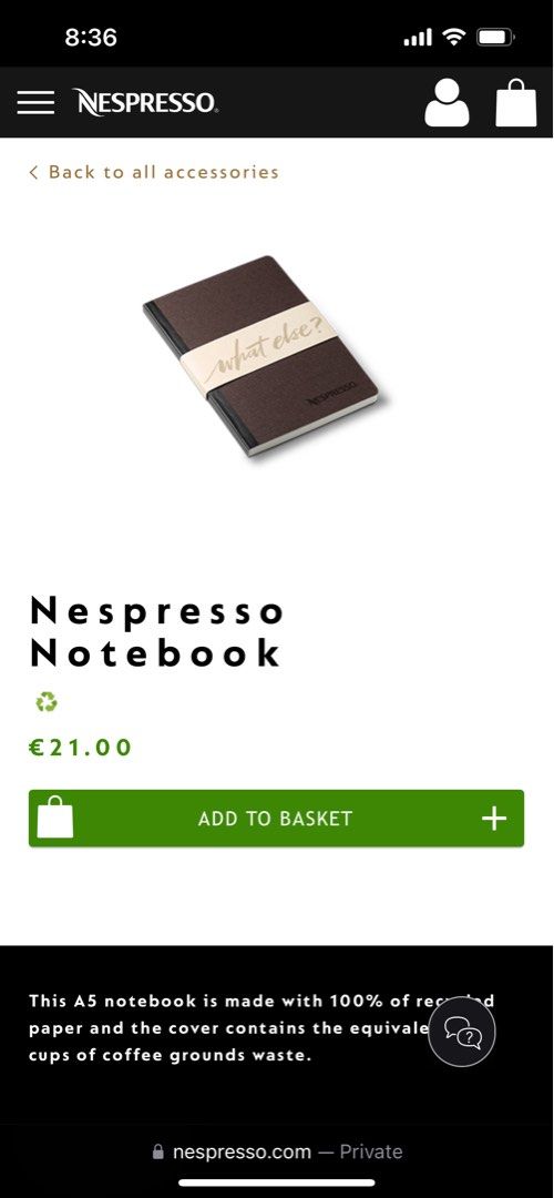 Nespresso Notebook, Hobbies & Toys, Books & Magazines, Fiction & Non ...