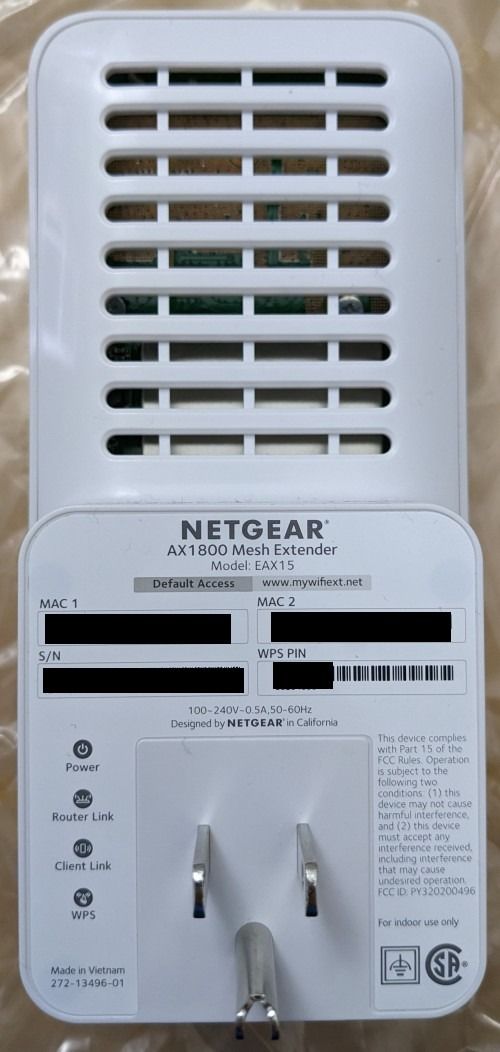 NETGEAR WiFi 6 Mesh Range Extender (EAX15), Computers & Tech, Parts ...