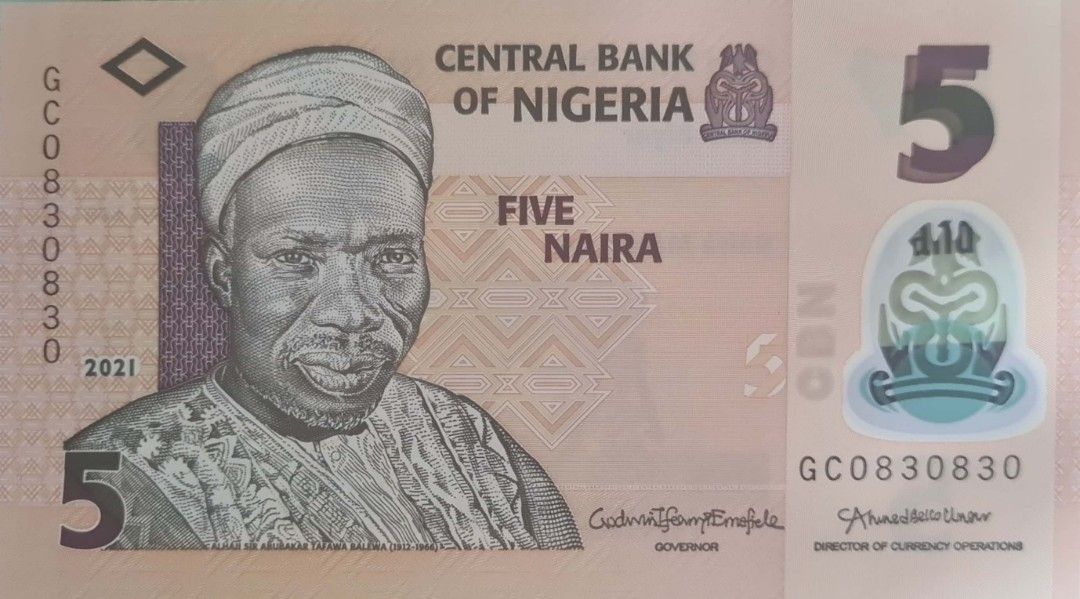 Nigeria 5 Naira 2021 UNC Polymer note, Hobbies & Toys, Memorabilia ...