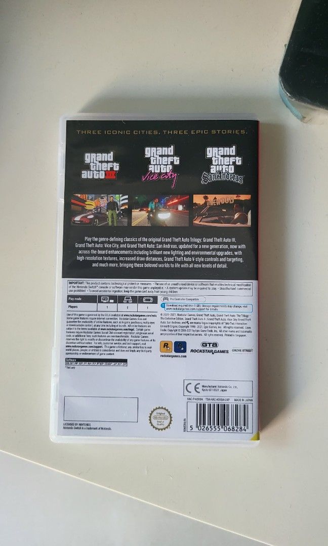 Nintendo Switch Grand Theft Auto: The Trilogy Definitive Edition, Video ...