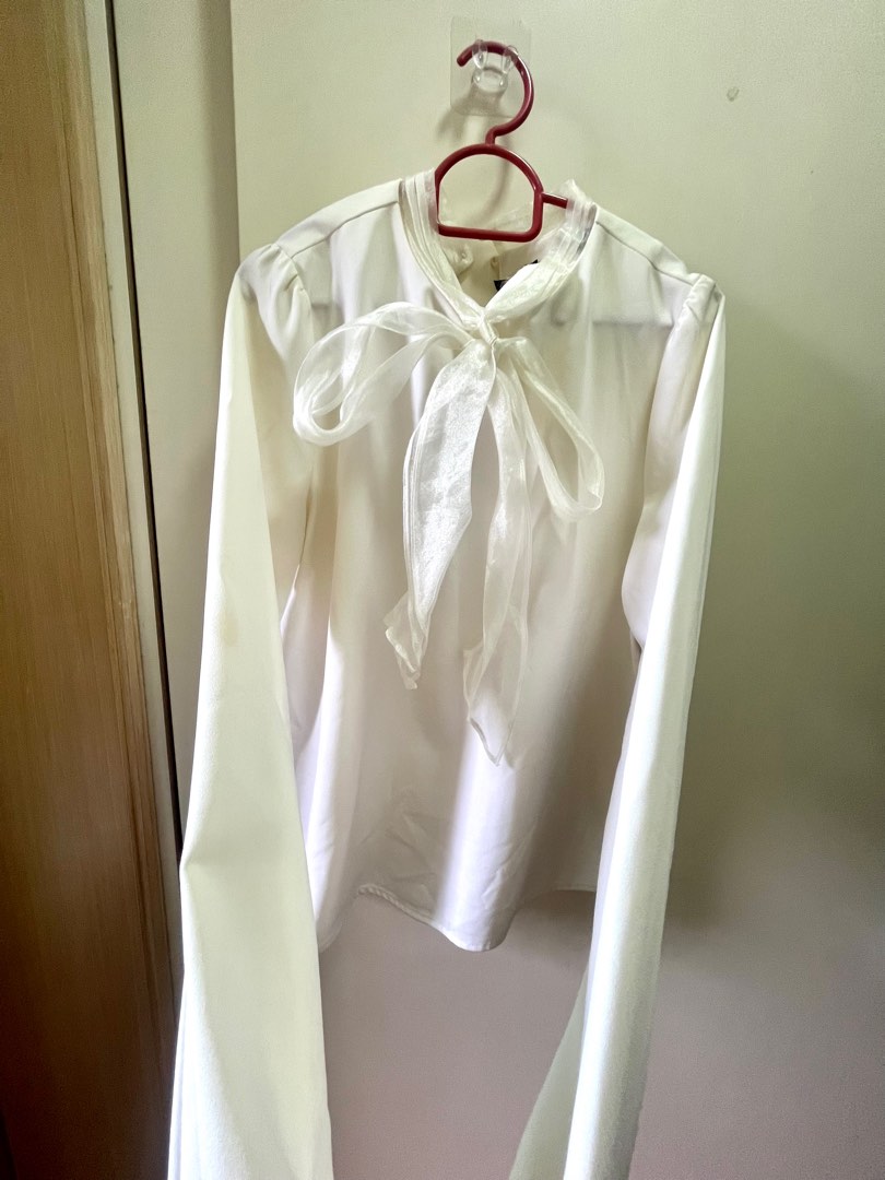 Office lady formal top, Women's Fashion, Tops, Blouses on Carousell