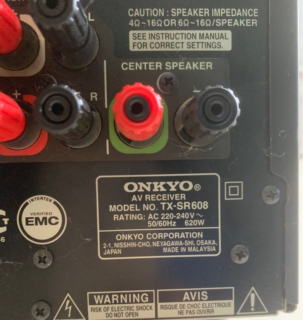 Onkyo TX-SR608 Amplifier, Audio, Soundbars, Speakers & Amplifiers on ...