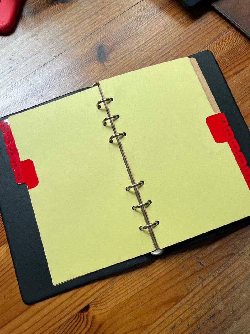 Organiser with alphabet index and daily schedule sheet, Hobbies & Toys ...