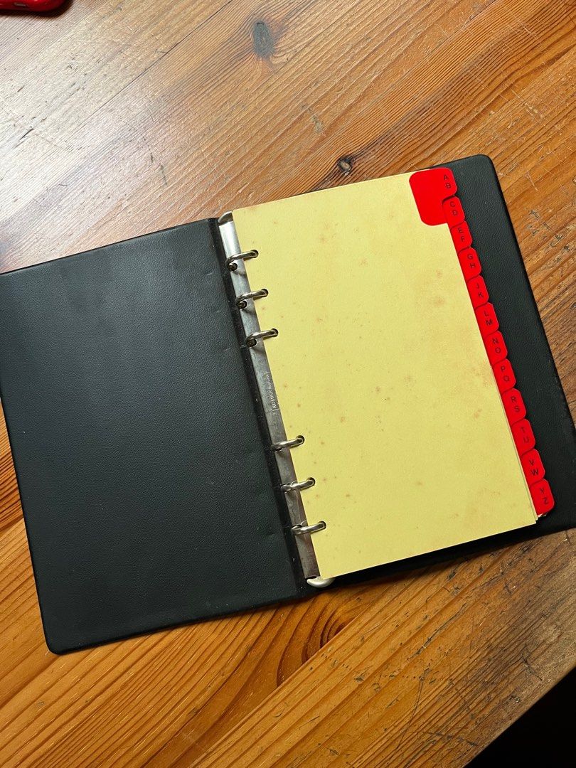 Organiser with alphabet index and daily schedule sheet, Hobbies & Toys ...