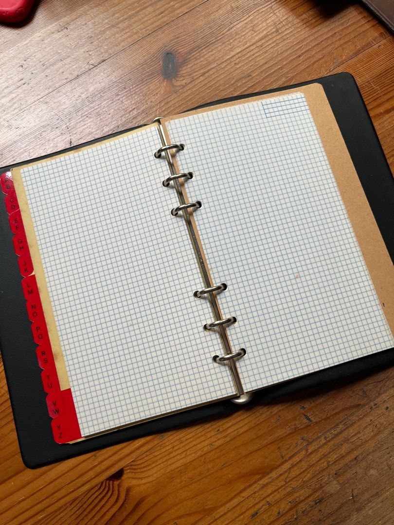 Organiser with alphabet index and daily schedule sheet, Hobbies & Toys ...