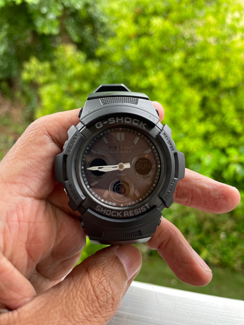 Original Casio G-Shock AWG-M100B Watch Jam, Men's Fashion, Watches ...