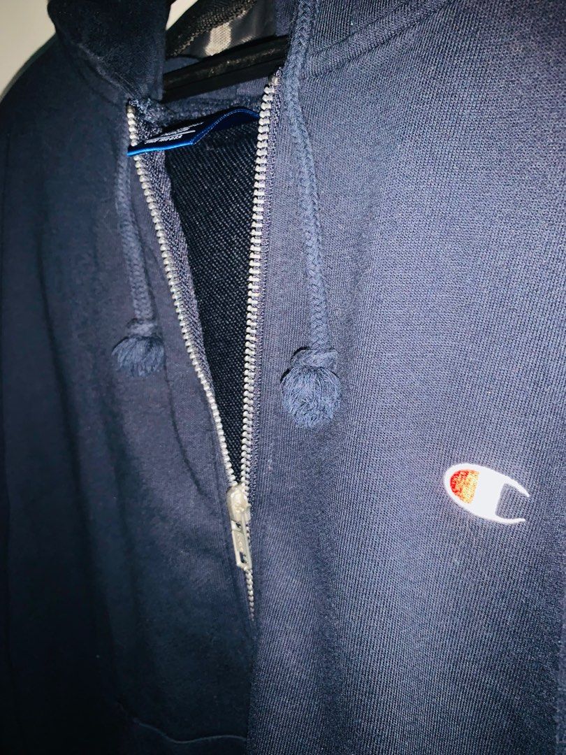 Original Navy Blue Champion Jacket, Men's Fashion, Coats, Jackets and ...