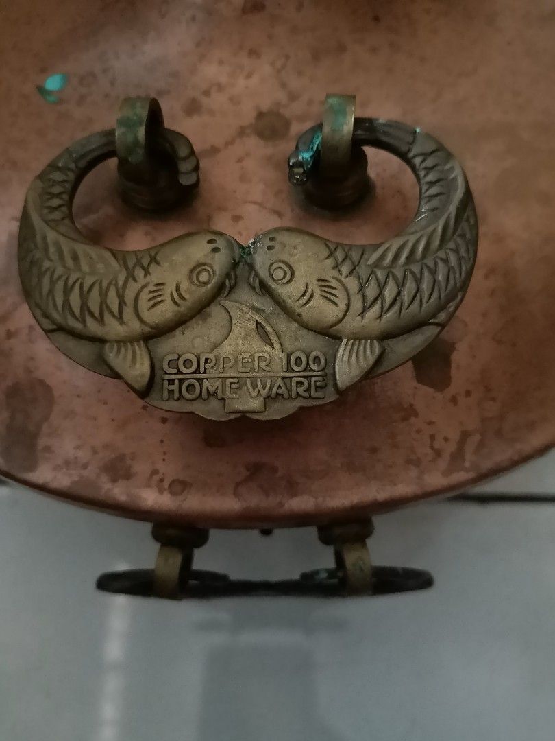 Panci Masak Hot Pot Kuningan Antik, Antik, Pajangan di Carousell