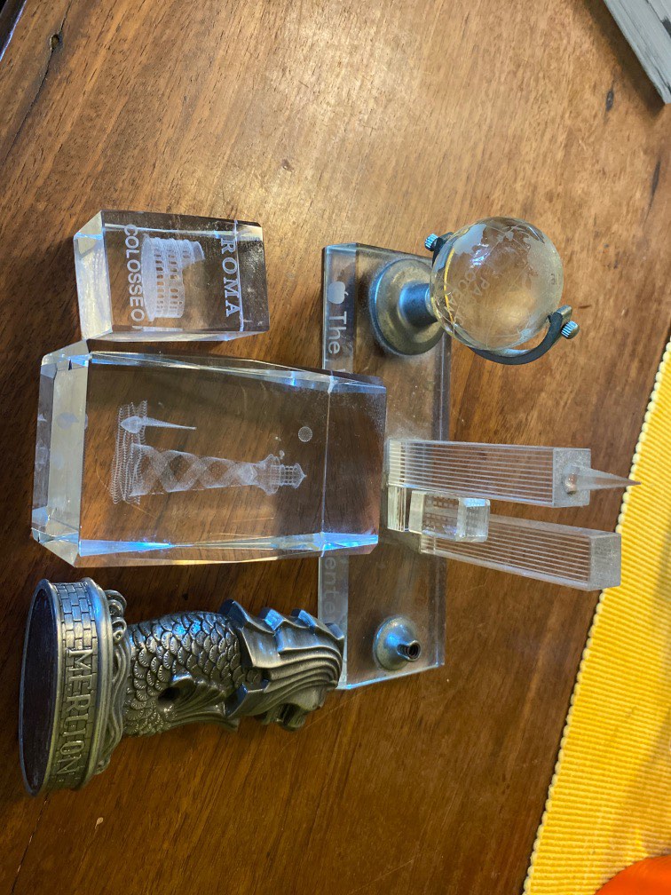 Paper weight glass table decor on Carousell