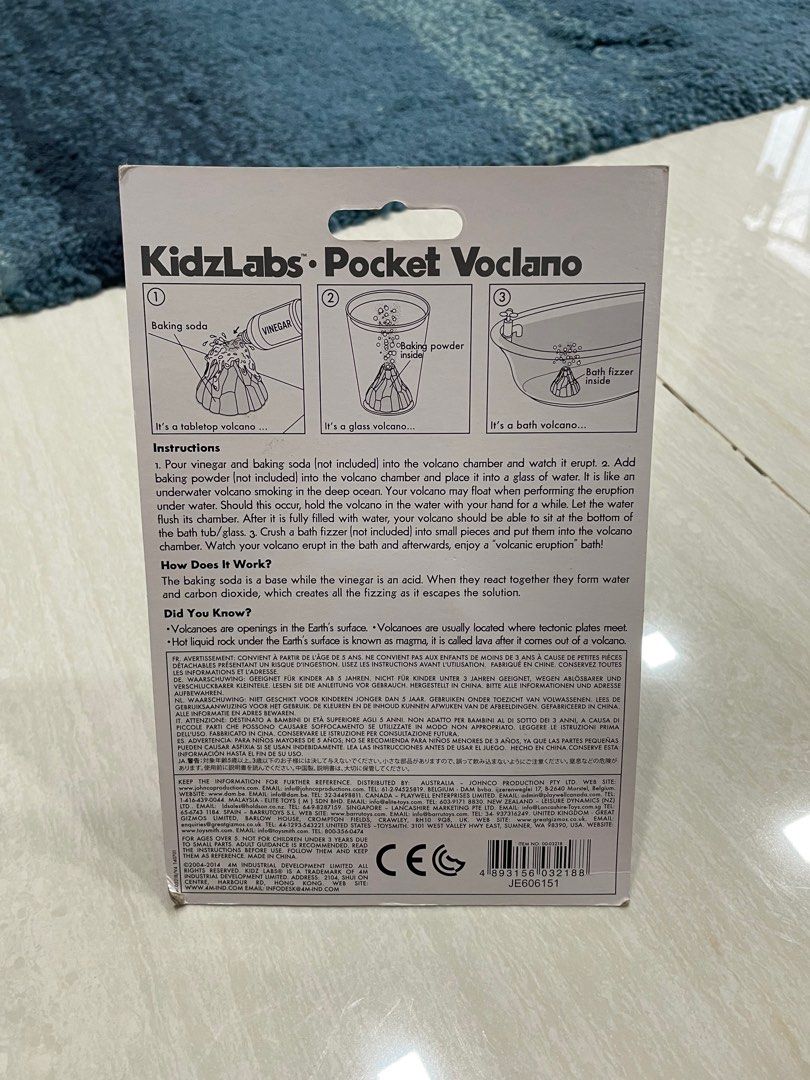 Pocket Volcano Science Experiment, Hobbies & Toys, Toys & Games on ...