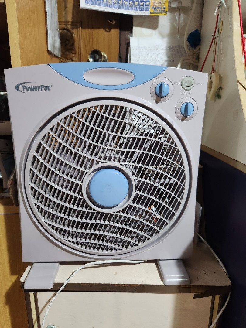 Powerpac 12-inch electric box fan, TV & Home Appliances, Other Home ...