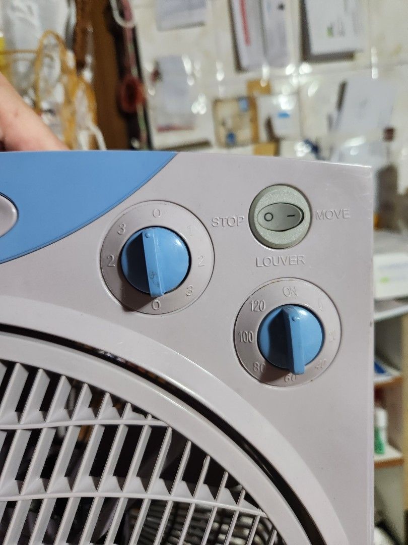 Powerpac 12-inch electric box fan, TV & Home Appliances, Other Home ...