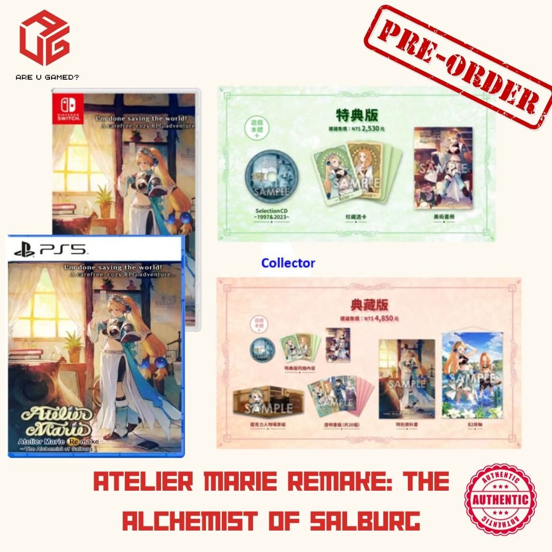 *Pre-Order* Atelier Marie Remake: The Alchemist of Salburg (Asia) - PS5 & Nintendo Switch, Video ...
