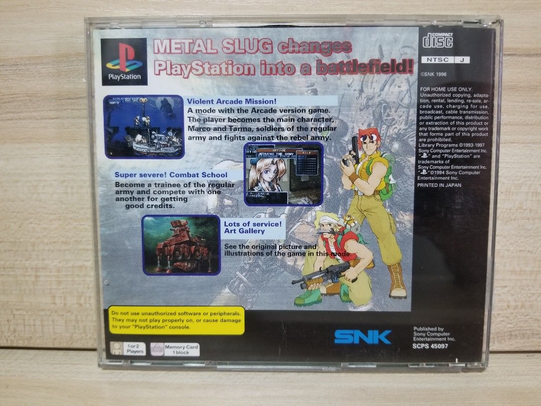 Ps1 Metal Slug, Video Gaming, Video Games, PlayStation on Carousell