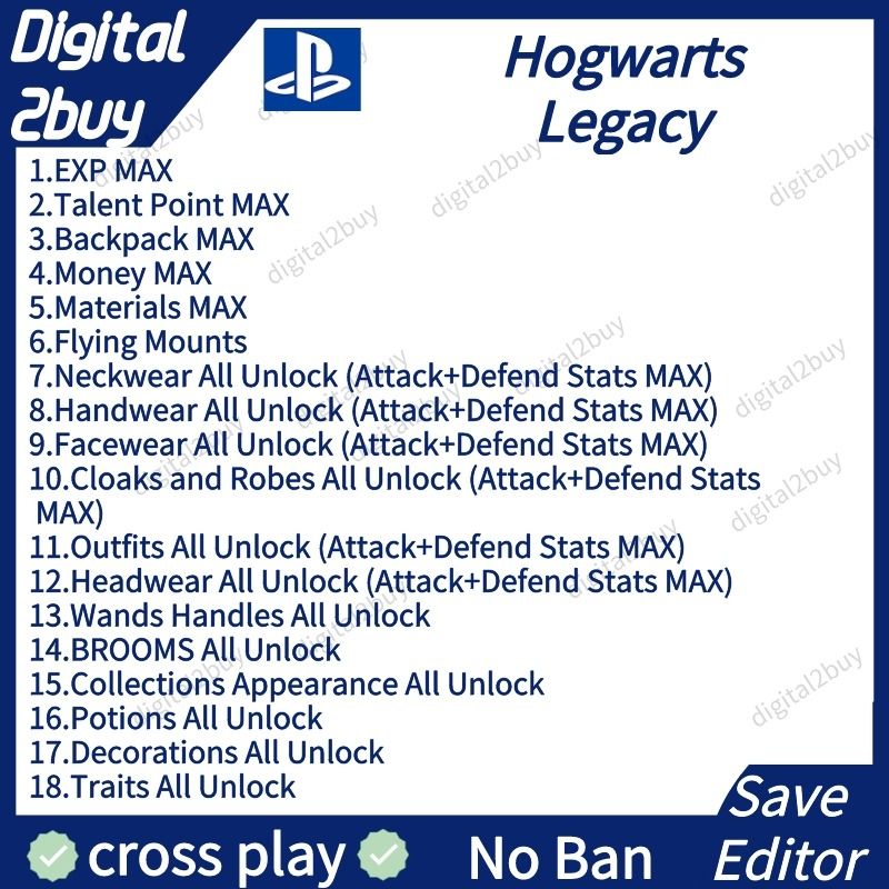 PS4 Hogwarts Legacy Save Editor Hogwarts Legacy Save Modding, Video ...
