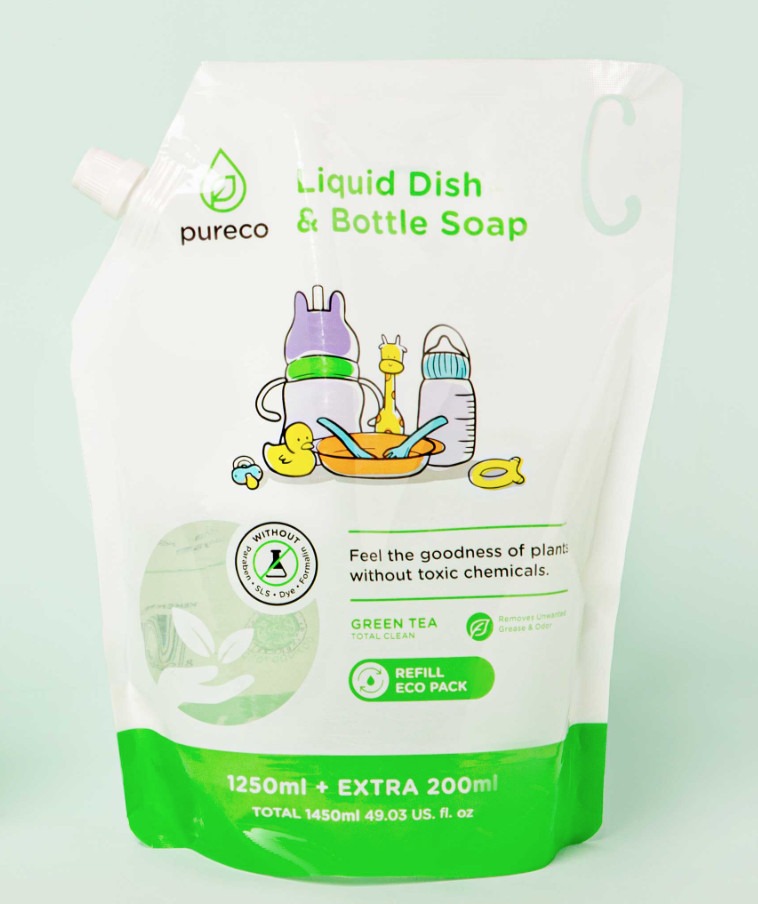 PURECO Baby Bottle Soap & Liquid Dish REFILL POUCH - 1450ml, Babies ...