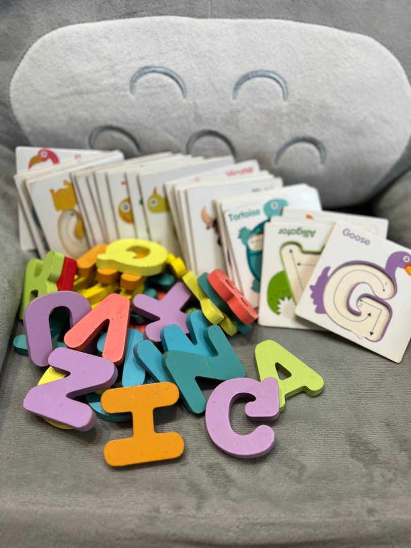 Puzzles and alphabets matching, Babies & Kids, Infant Playtime on Carousell