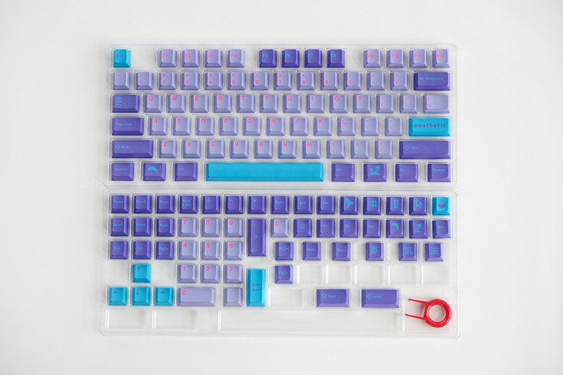 [ready stock, bnib] VAPORWAVE KEYCAP -CHERRY PROFILE PBT DYE SUB KEYCAP ...