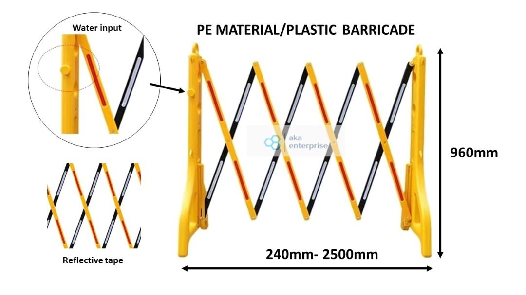Retractable Barricade Plastic Portable Expandable Scissor Barricade ...