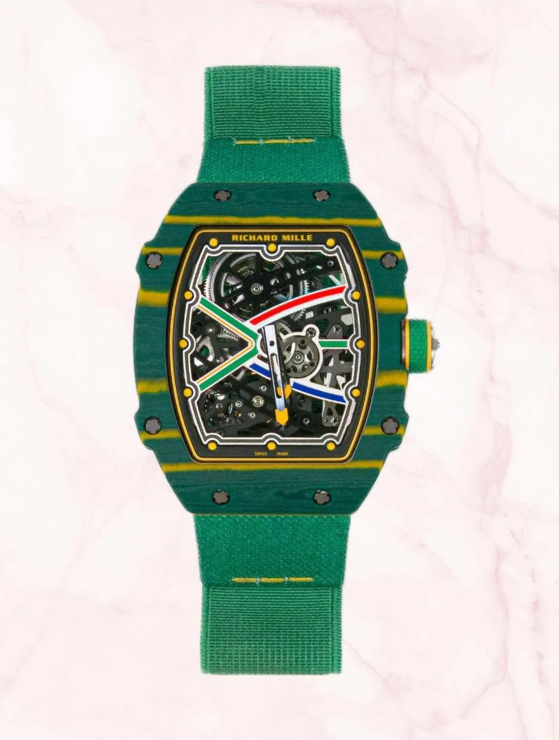 Richard Mille RM 67-02 Wayde Van Niekerk Green Carbon, 名牌, 手錶 - Carousell