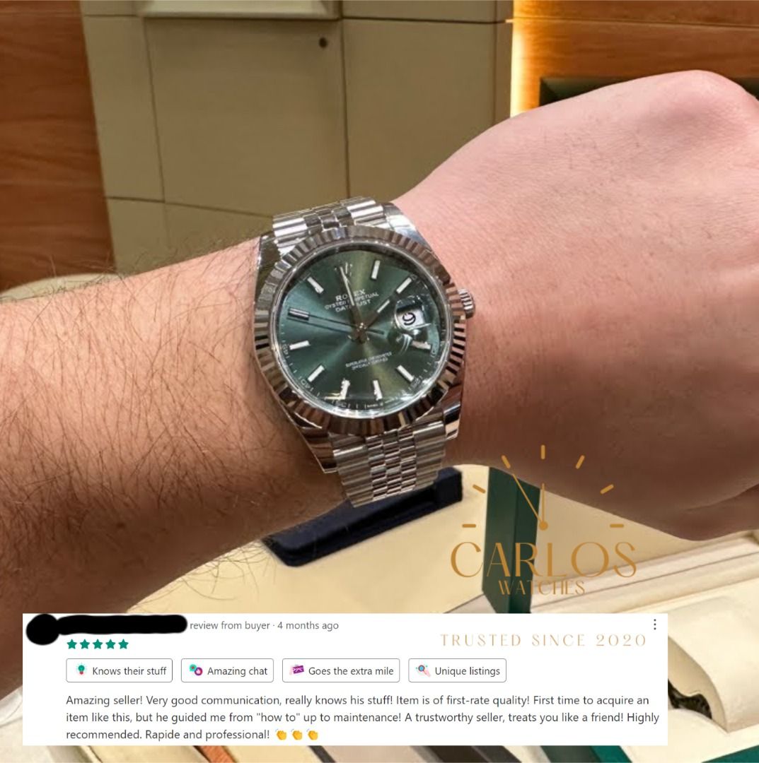 Rolex Mint Green Datejust 126334 Jubilee Fluted Bezel (2023), Luxury ...