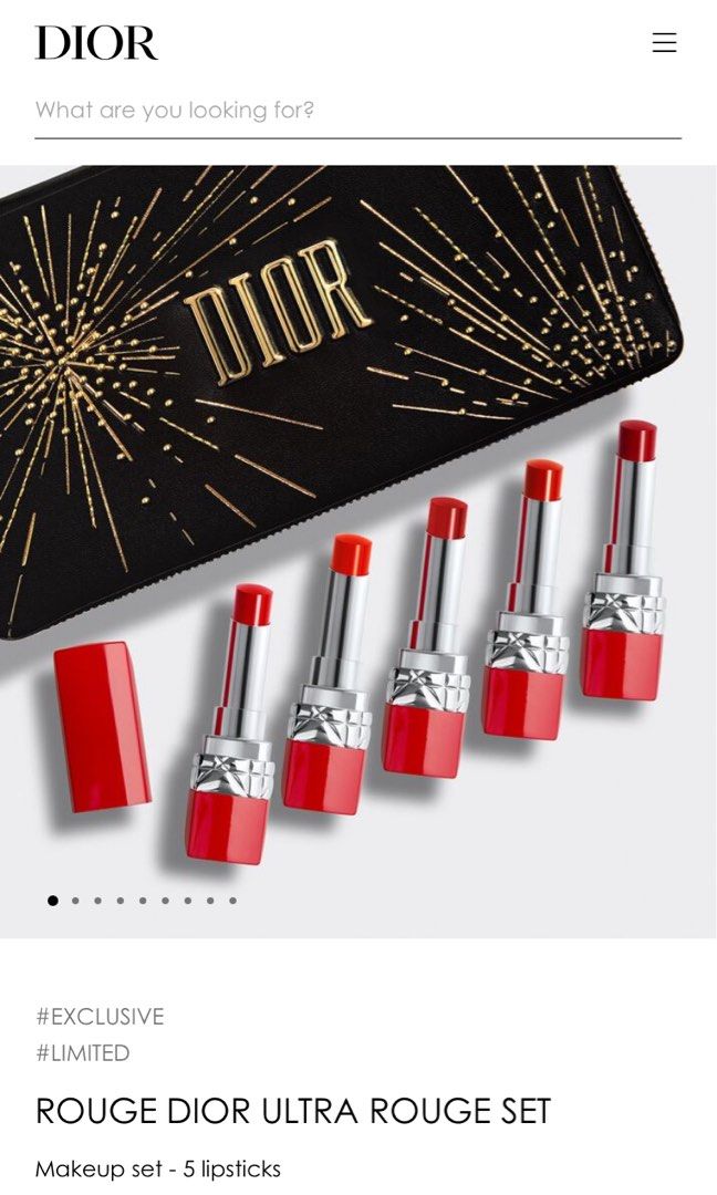 Rouge Dior Ultra Rouge Set (5 pc lipstick set), Beauty & Personal Care ...