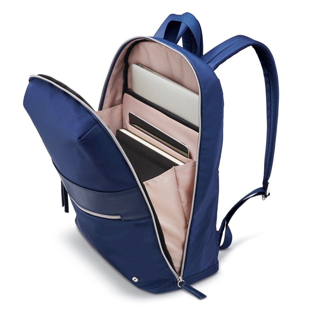 Samsonite backpack (Navy Blue), Women's Fashion, Bags & Wallets ...