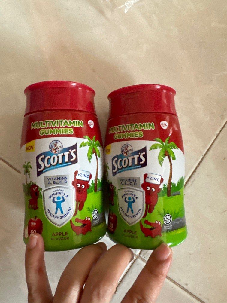 Scott multivitamin gummies - 1 bottle (Apple), Health & Nutrition ...