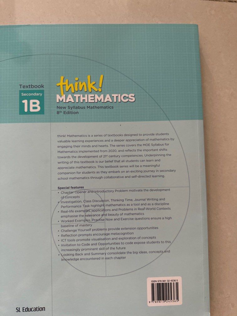 Sec 1B Math Textbook school, Hobbies & Toys, Books & Magazines ...