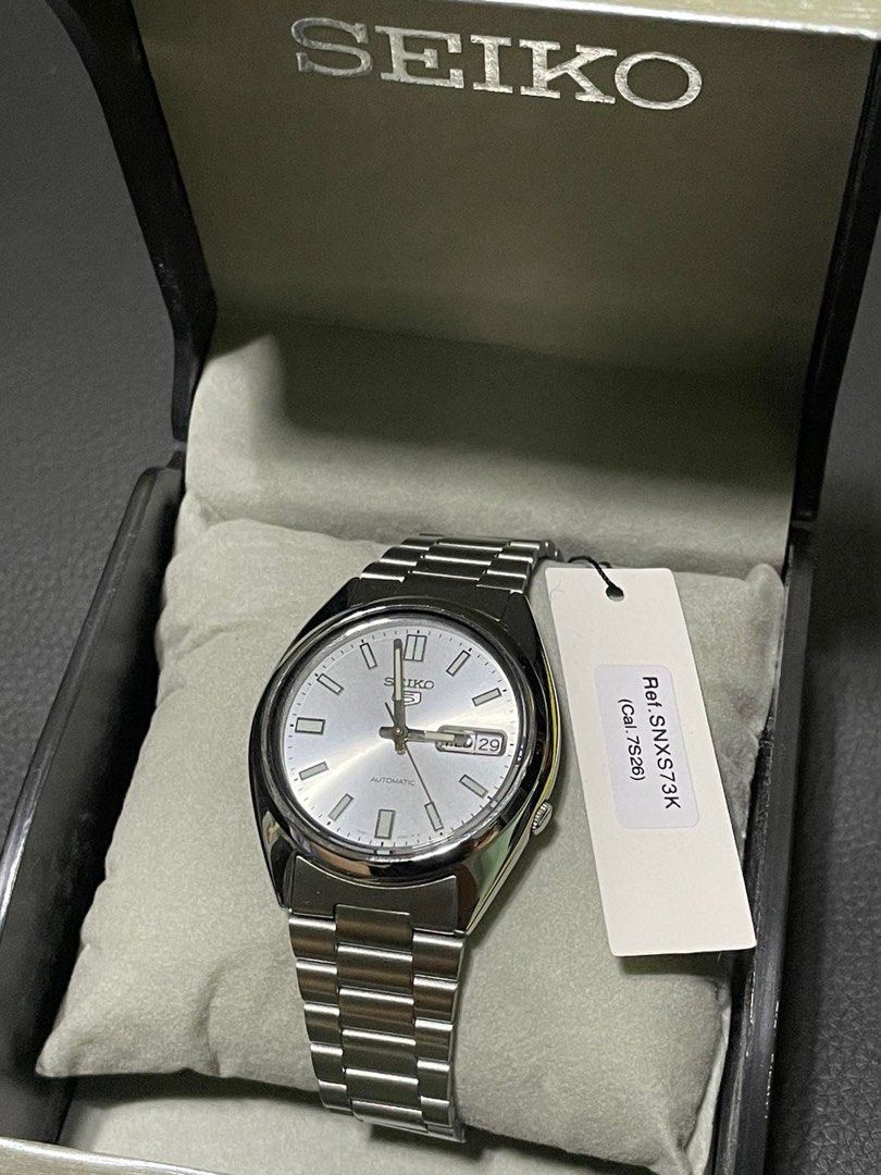 Seiko 5 SNXS73K1 White SilverDial SNXS73, Men's Fashion, Watches ...