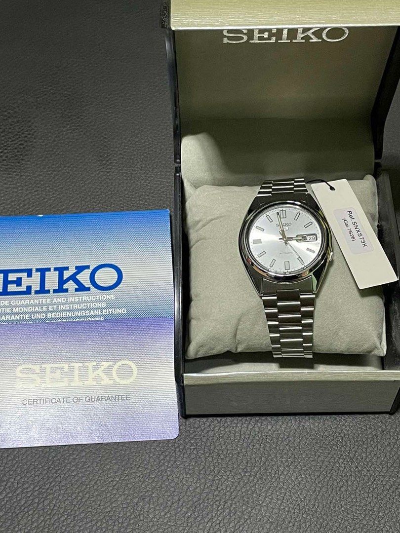 Seiko 5 SNXS73K1 White SilverDial SNXS73, Men's Fashion, Watches ...
