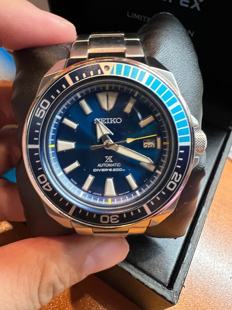 Seiko Samurai Blue Lagoon, Men's Fashion, Watches & Accessories ...