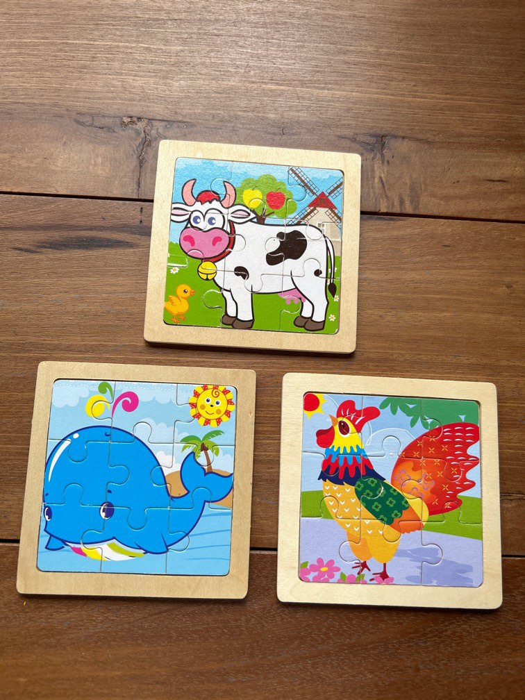 Simple Animal Puzzles, Babies & Kids, Infant Playtime on Carousell