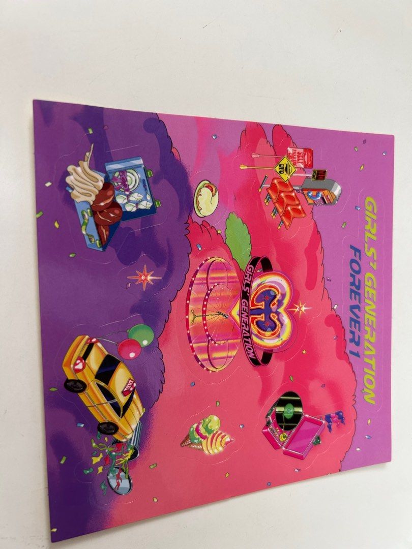 snsd forever 1 yuri invitation card + stickers, 興趣及遊戲, 收藏品及紀念品, 韓流 ...