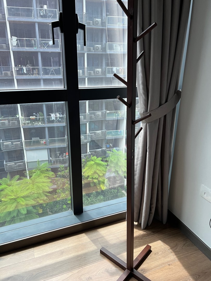 Wooden clothes hanger stand, Furniture & Home Living, Home Improvement ...