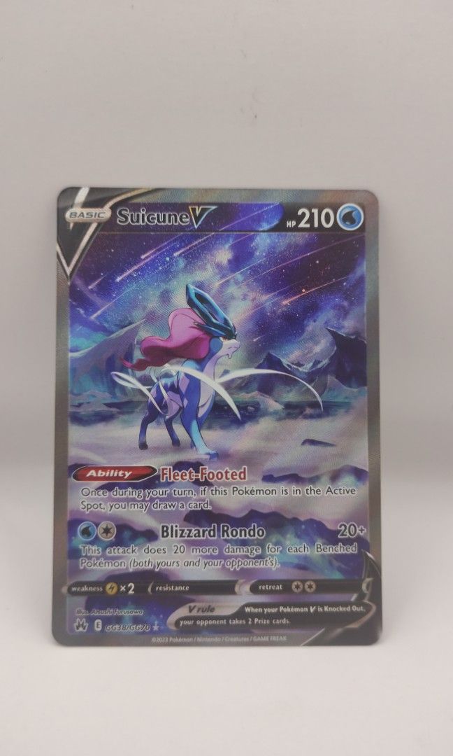 Suicune V Crown Zenith Pokemon TCG Trading Card Game, Hobbies & Toys ...