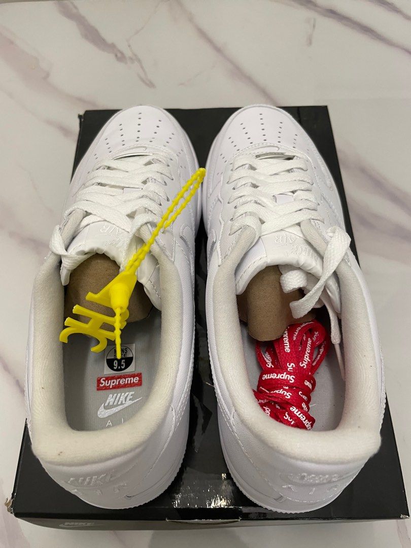 Supreme box Air Force 1 white tee nocta, 名牌, 鞋及波鞋 - Carousell