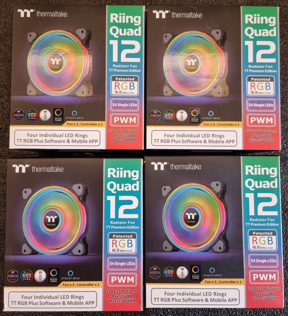 Thermaltake Ring Quad 12 RGB, Computers & Tech, Parts & Accessories ...