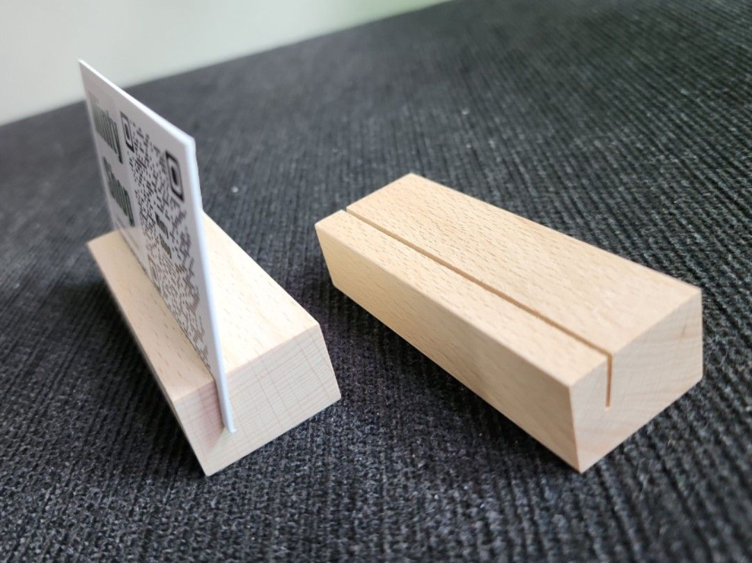 Thick 8cm x 1mm Wooden Card Holder [SG Stock], Hobbies & Toys ...