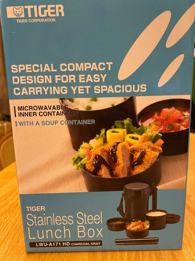 Tiger stainless thermal lunch box, Furniture & Home Living, Kitchenware ...