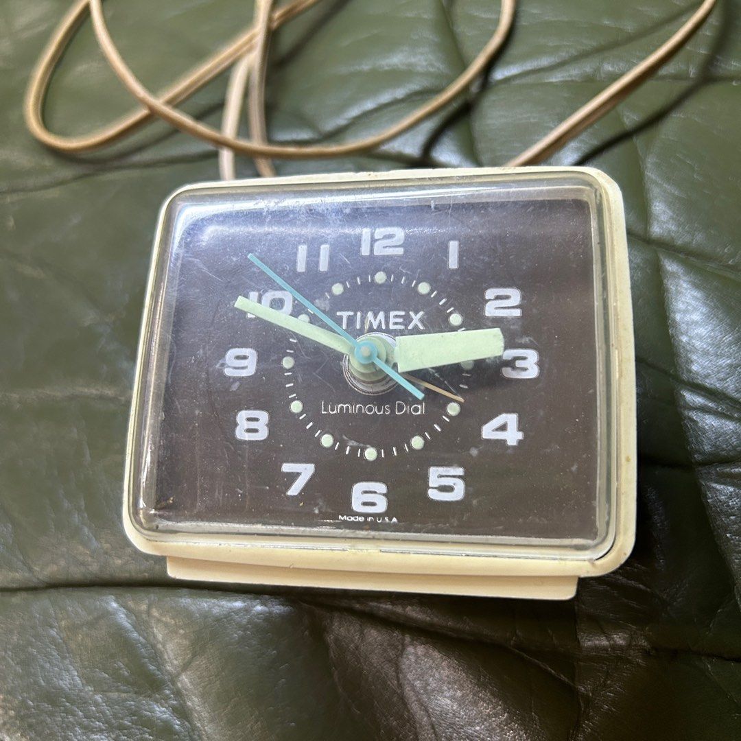 Timex vintage table alarm clock 110v, Furniture & Home Living, Home ...