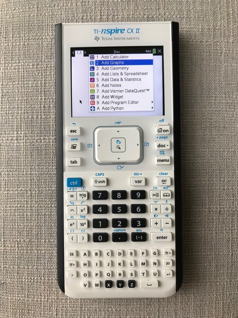 TI-nspire CX II (2) (Texas Instruments) GDC (graphic display calculator ...