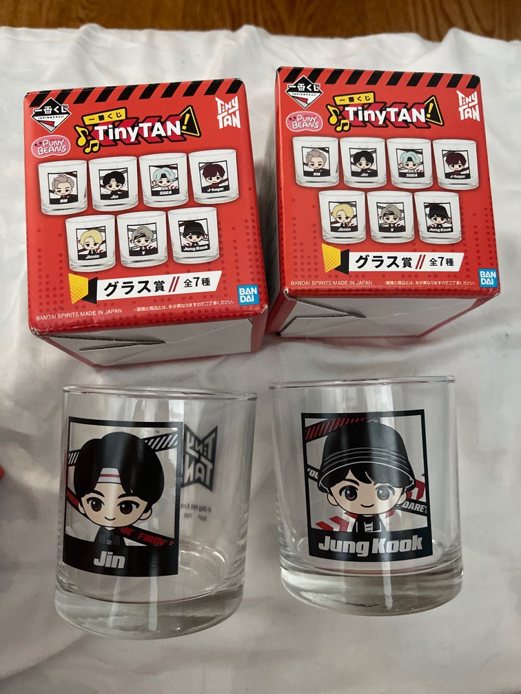 Tiny tan kuji bts jung kook cup Jin glass cup, Hobbies & Toys, Toys ...