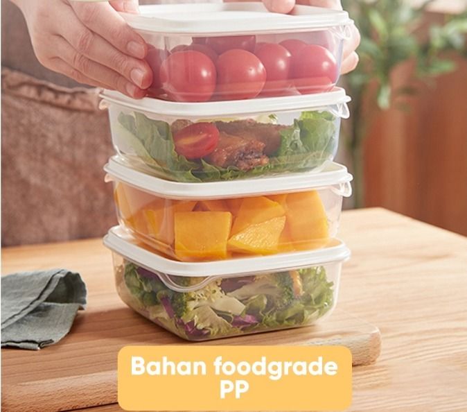 Toples Set Plastik Food Kontainer Bening Wadah Penyimpanan 10-12PCS ...