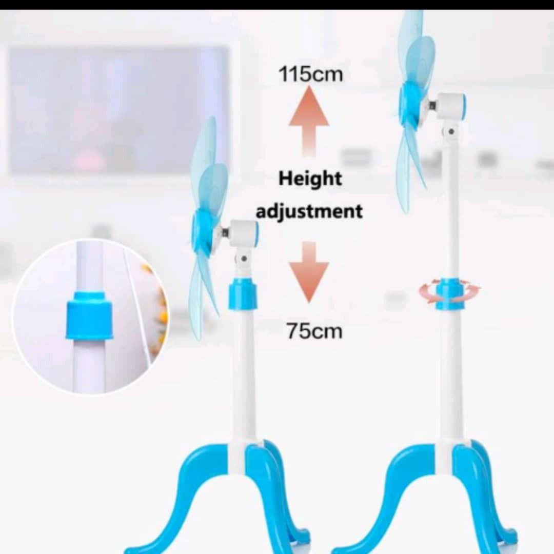 Tripod Stand Fan 5 blade Vertical Fan Floor Fan Retractable and Freely ...