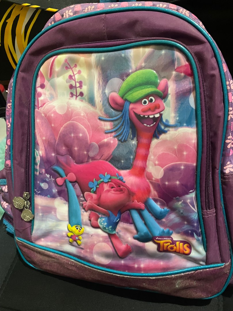 Trolls backpack for kids view last photo for the issue. on Carousell