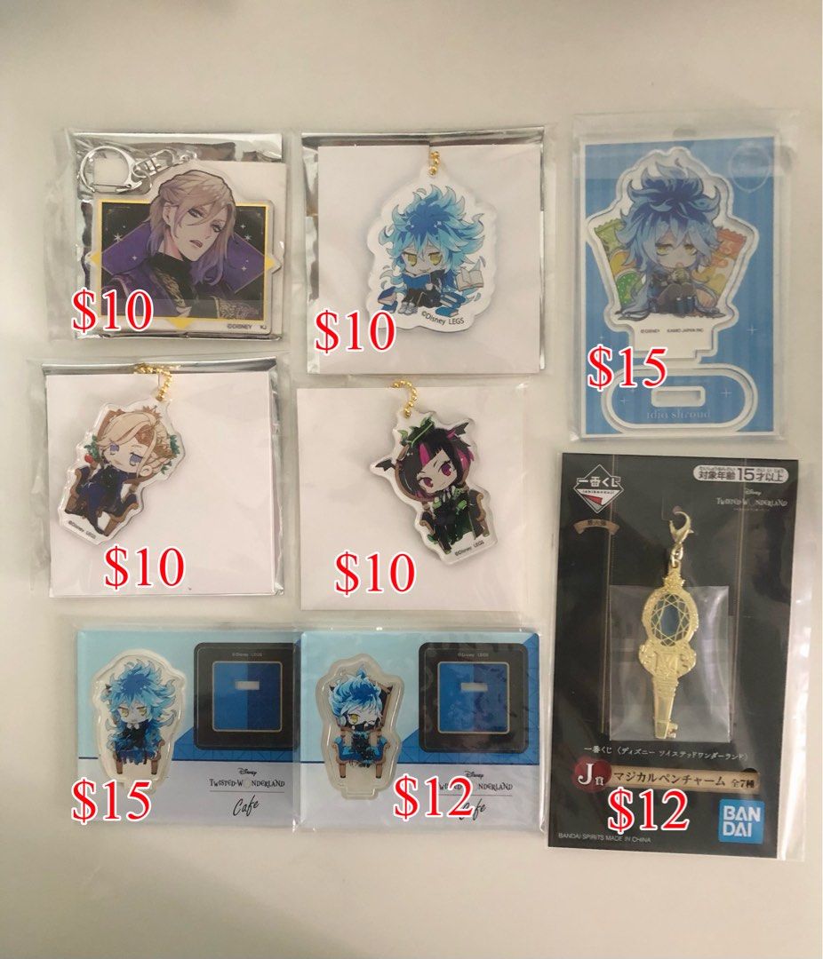 (Twst) Vil, Idia, Ortho, Lilia Acrylic Stand & Keychain Merch | Twisted ...