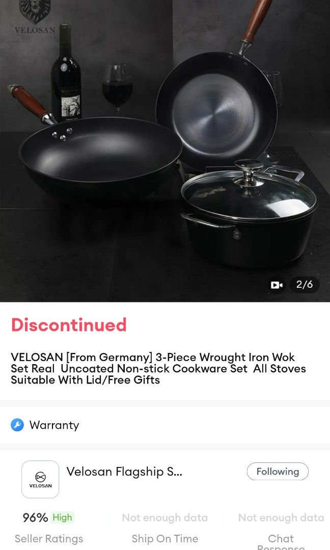 Velosan cookware set 3 piece, Furniture & Home Living, Kitchenware ...