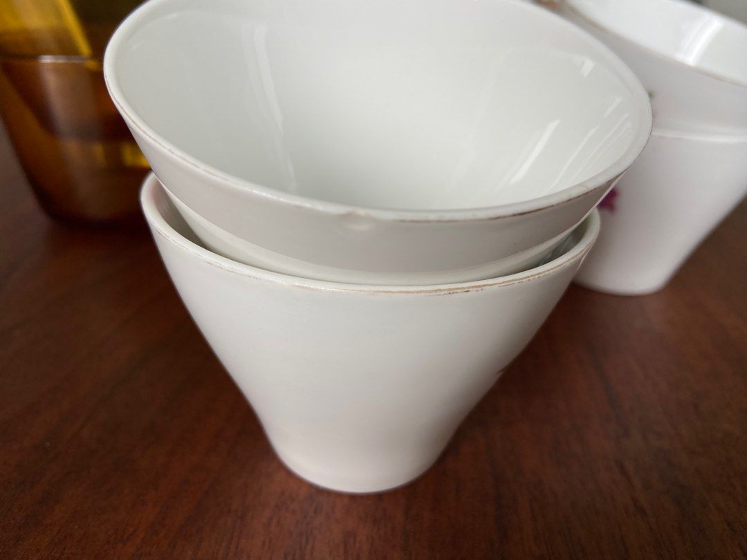 Vintage Bunga Kangkung cups (4 cups), Furniture & Home Living ...